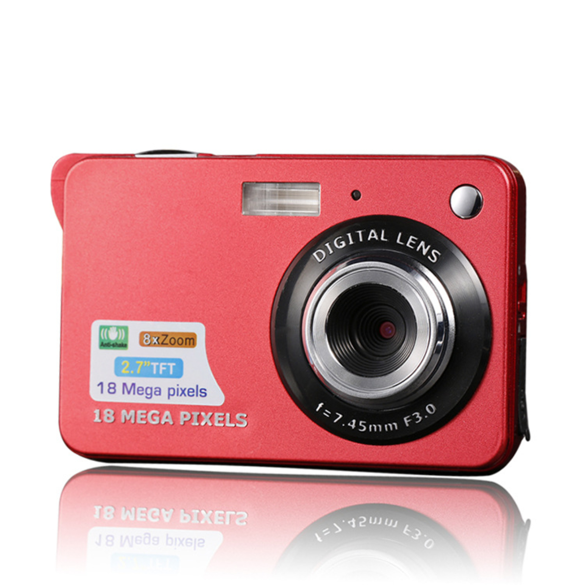 Cámara digital - Red Digital Camera 18 Megapixel Photo Video All-in-One ...