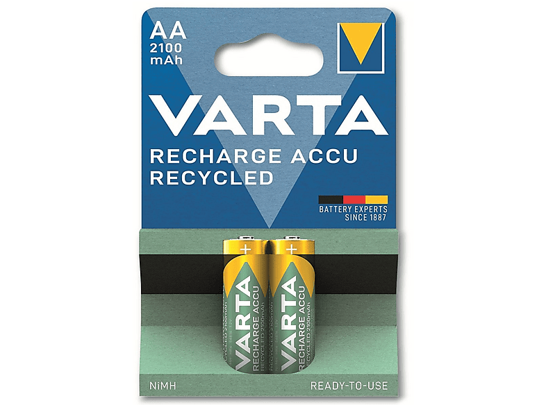 Pilas - VARTA Pila recargable Recycled AA 2100mAh Ready To Use (blíster ...