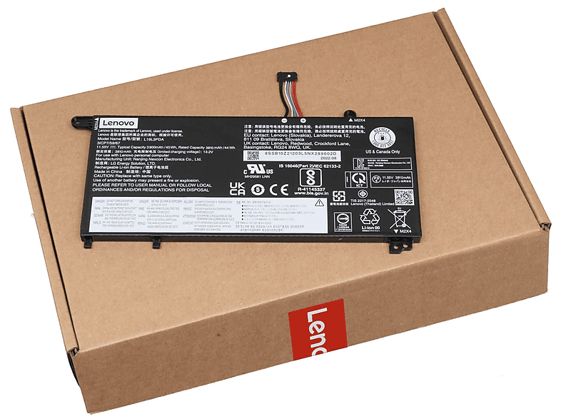 LENOVO L19L3PDA Original 3 Zellen Li-Polymer Akku, 11.52 Volt, 3907 mAh ...