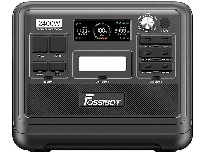 FOSSIBOT F2400 Stromzeuger 2048Wh Schwarz | MediaMarkt