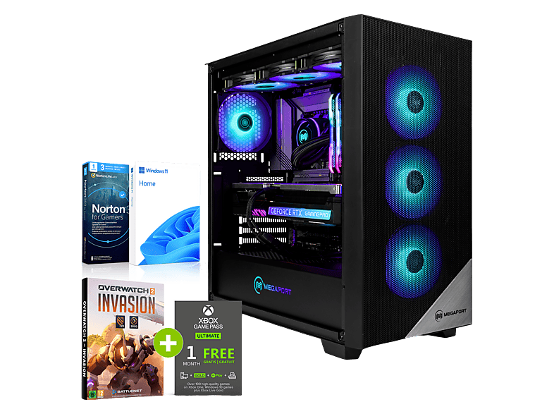 MEGAPORT PC Intel Core i7 12700KF, Windows 11 Home (64 Bit), Gaming PC ...