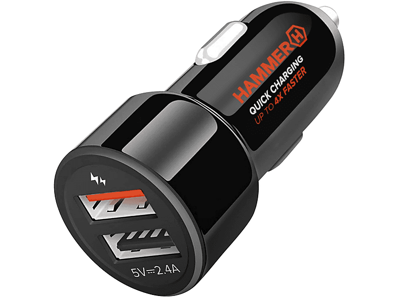HAMMER 30W, 2x USB-Ports, Pump Express Technologie KFZ-Ladegerät ...