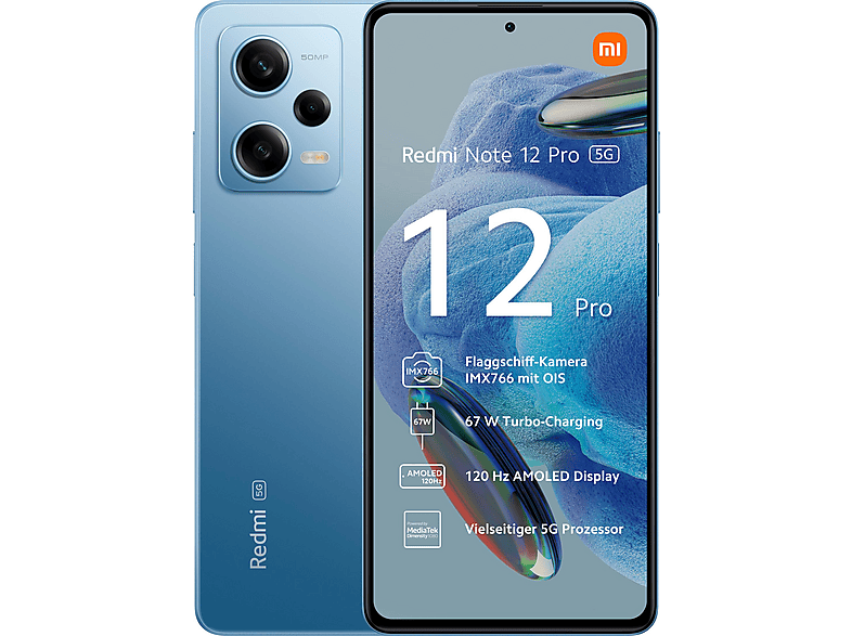 XIAOMI Redmi Note 12 Pro, Azul, Móvil Android, 128 GB, 6 GB RAM, 6,67 ...