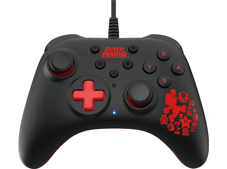 Mando | Turbo Super Mario HORI, Nintendo Switch, Cable, Negro y Rojo ...