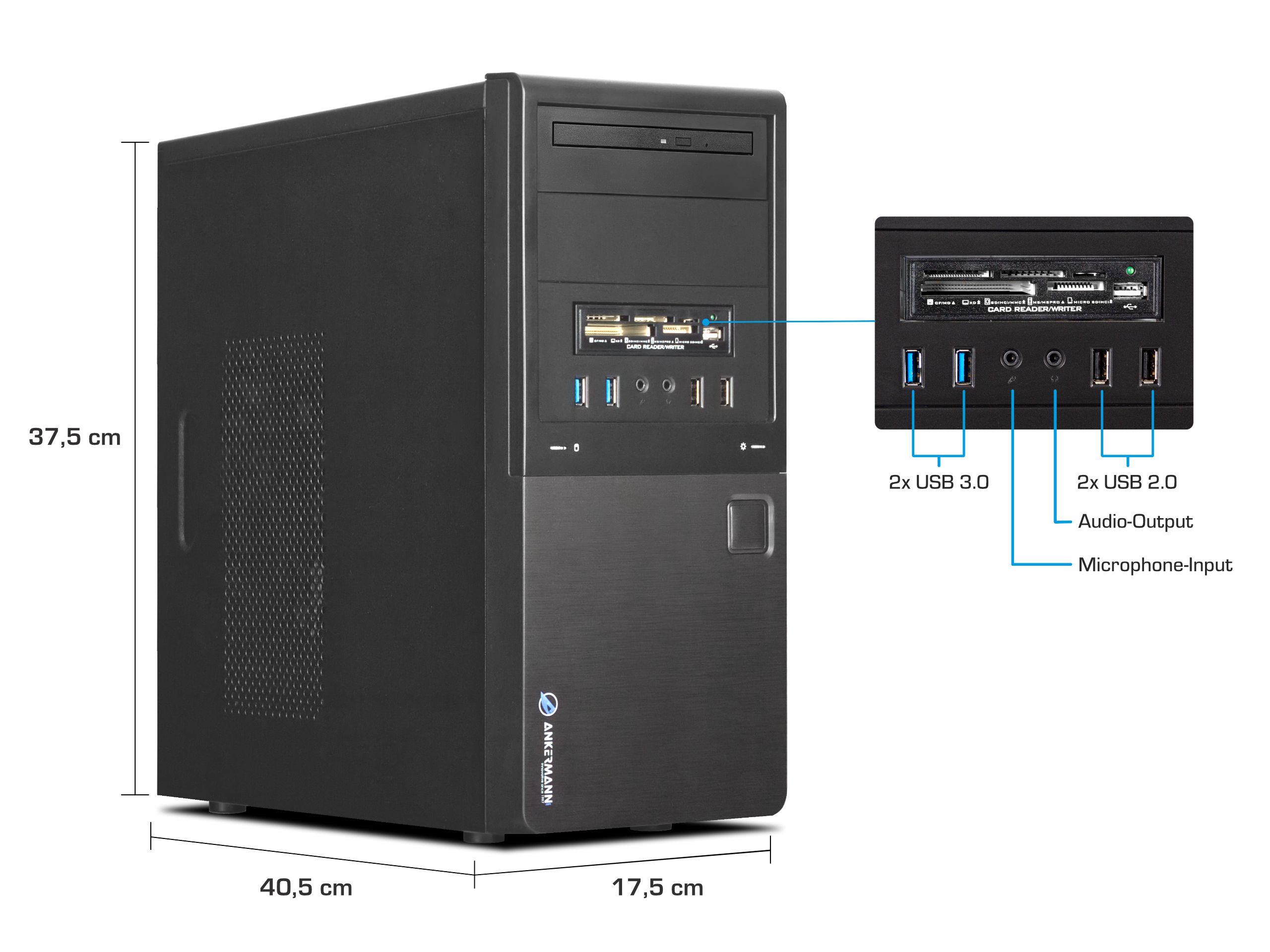 ANKERMANN-PC CAD PC, PC-Desktop mit Intel® Core™ i7 i7-6700 Prozessor ...