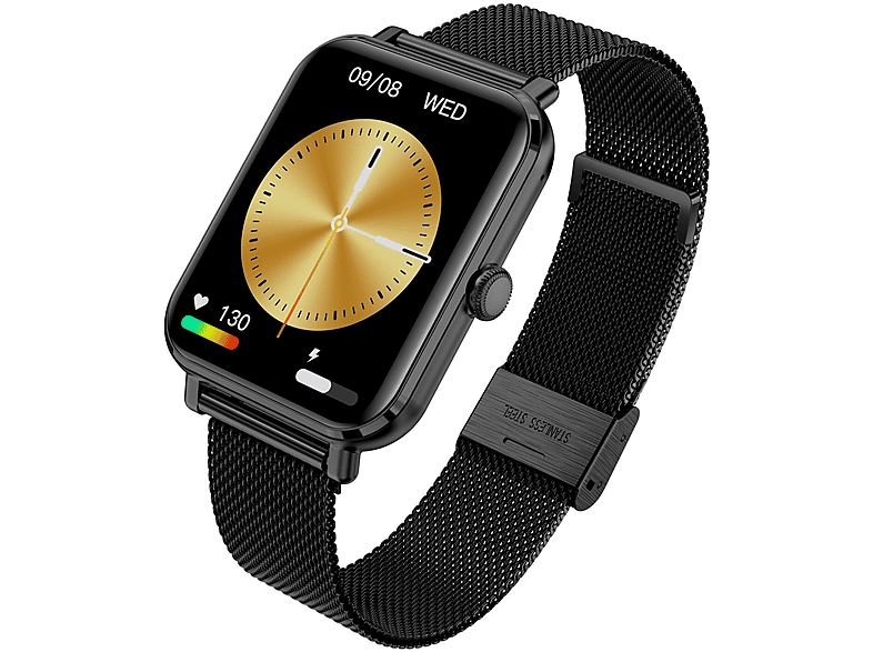 GARETT ELECTRONICS GRC Classic Edelstahl Smartwatch Edelstahl, Schwarz ...