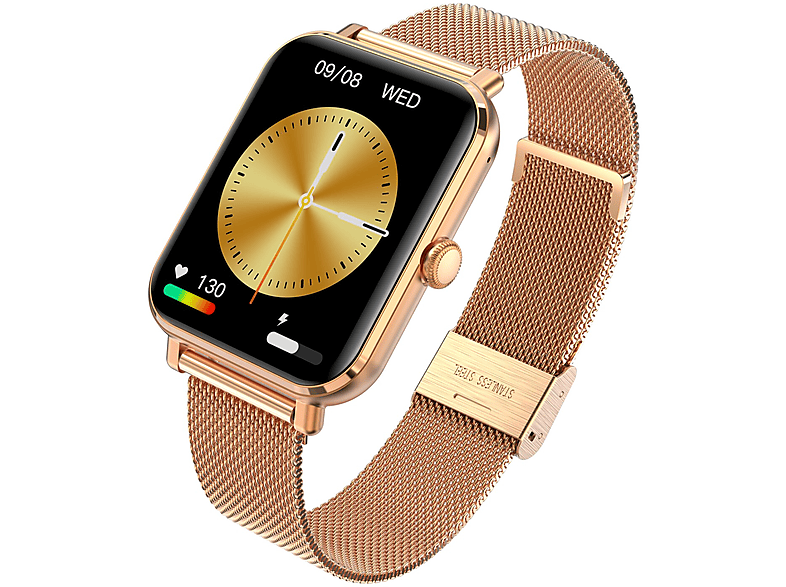 GARETT ELECTRONICS GRC Classic Edelstahl Smartwatch Edelstahl, Gold ...