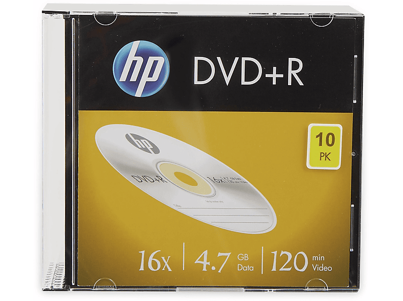 HP DVD+R 4.7GB, 120Min, 16x, Slimcase, 10 CDs DVD+R | MediaMarkt