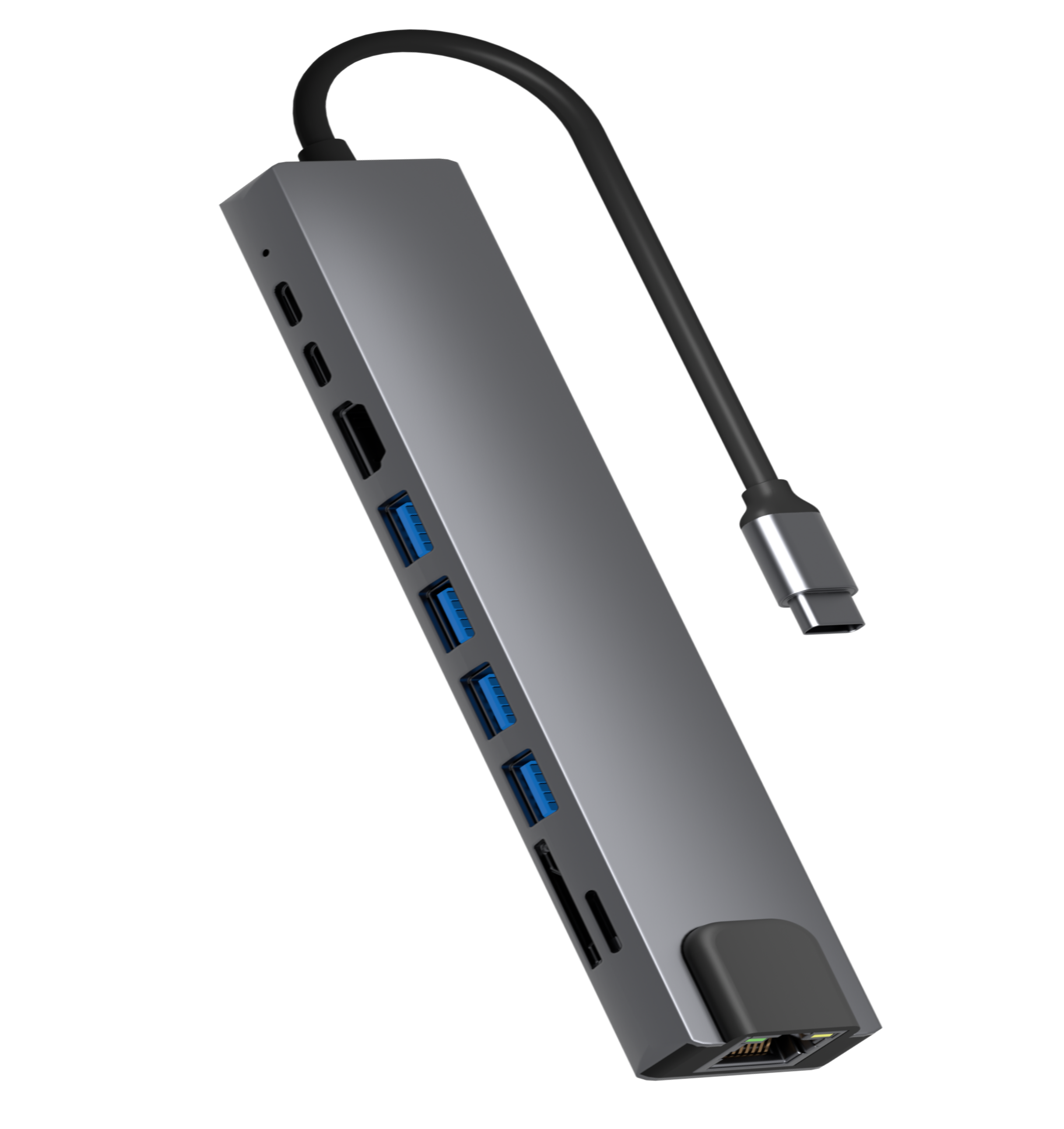 ROLIO 10 in 1 Hub, USB-C Hub, Space Grau | MediaMarkt