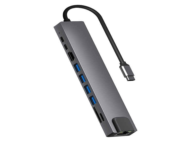 ROLIO 10 in 1 | 4x USB-A - 1x Ethernet - 1x HDMI - 2x USB-C - SD/TF ...