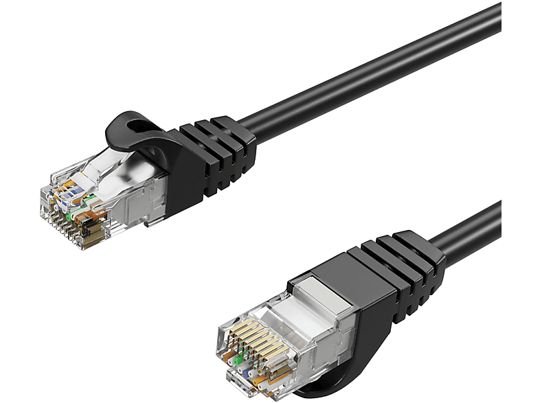 KABELBUDE RJ45 Patchkabel CAT 7 Rohkabel U/UTP schwarz 7,5m, Netzwerkkabel, 7,50 m | MediaMarkt