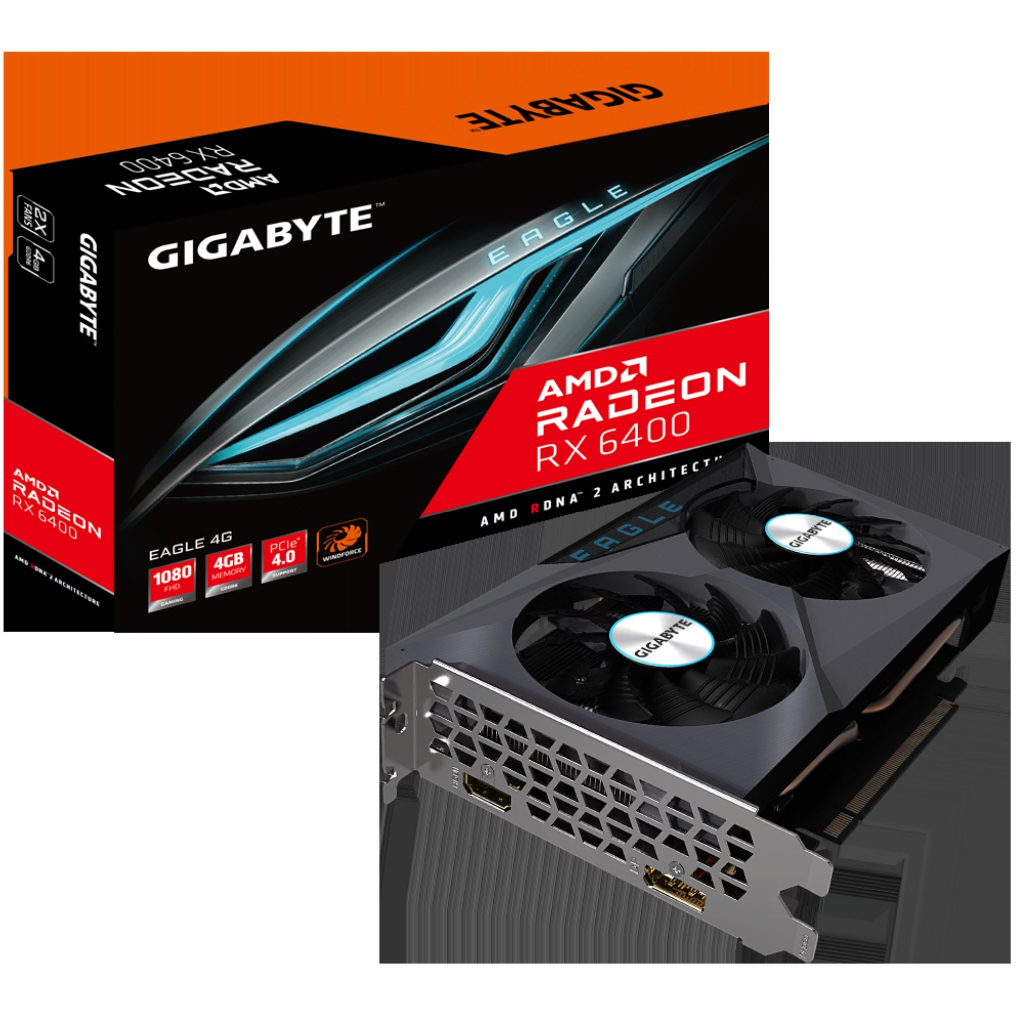 GIGABYTE EAGLE Radeon RX 6400 4G, SCHEDA GRAFICA, 4 GB | MediaWorld.it