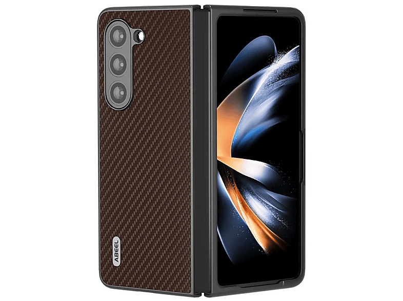 WIGENTO Design Carbon Textur Hülle, Backcover, Samsung, Galaxy Z Fold5 ...