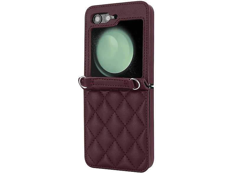 WIGENTO Kunstleder Design Tasche mit langem und kurzem Umhängeband ...