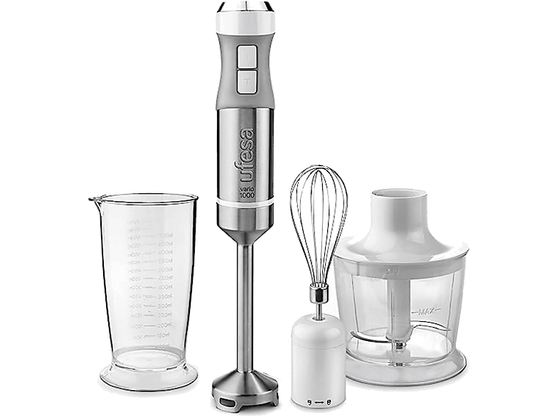 Batidora de mano | UFESA 70105030, 1000 W, 20 velocidades, Inox ...