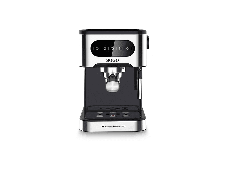 Cafetera express | SOGO CAF-SS-5667, 20 bar, 1350 W, 2 tazas, Plata | MediaMarkt