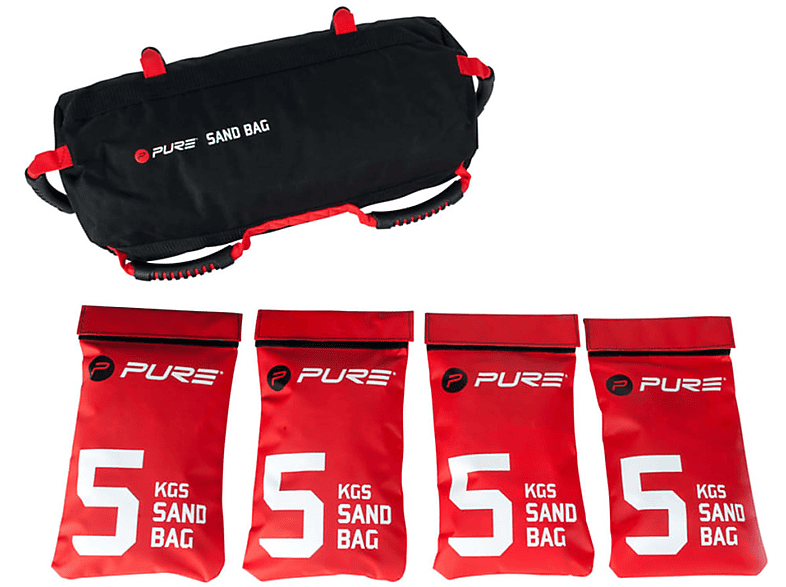 PURE2IMPROVE 408901 Sandsack, Schwarz und Rot | SATURN