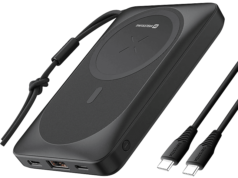 SWISSTEN 15W MagSafe Wireless Powerbank 10000 mAh Schwarz | MediaMarkt