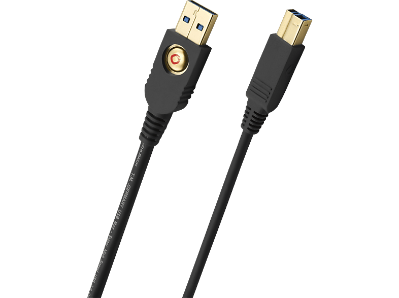 OEHLBACH USB Max A/B USB 3.2 Gen 1 Kabel Typ A auf Typ B USB-Kabel ...