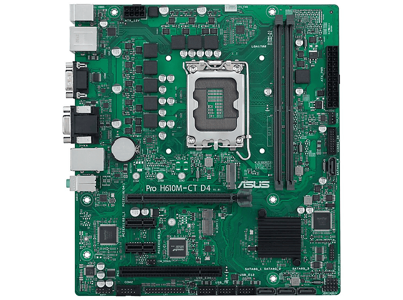 Placa base - 90MB1A30-M0EAYC ASUS, micro ATX, micro ATX, Intel H610, LGA 1700, Negro | MediaMarkt