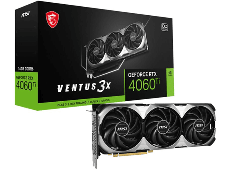 MSI GEFORCE RTX 4060 TI VENTUS 3X 16G OC (NVIDIA, Grafikkarte) | SATURN