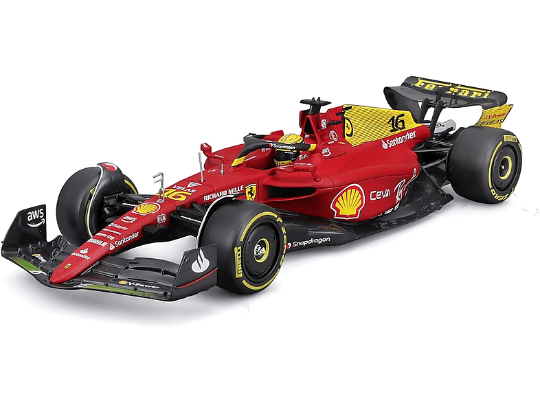 BBURAGO Modellauto | Ferrari F1-75 2022 #16 Leclerc (Maßstab 1:24 ...