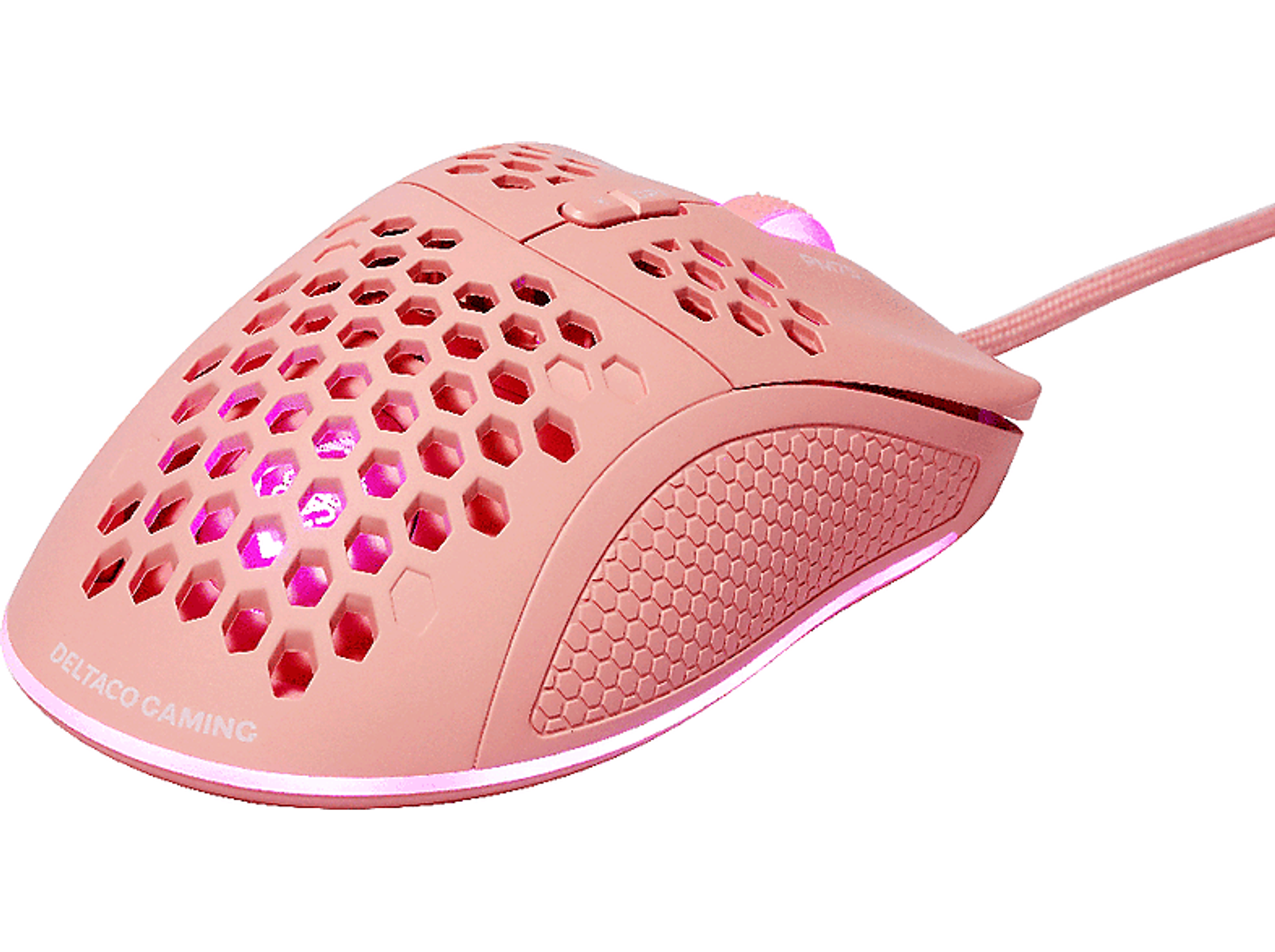 DELTACO 785302405911 Gaming Maus, Rosa | SATURN