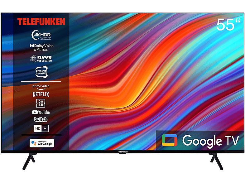 TELEFUNKEN XU55GA660S LED TV (Flat, 55 Zoll / 139 cm, UHD 4K, SMART TV) | MediaMarkt