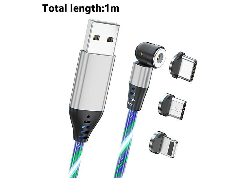 COZEVDNT Magnet-Streamer Absorption 3 in 1 USB-Kabel USB-C Kabel ...