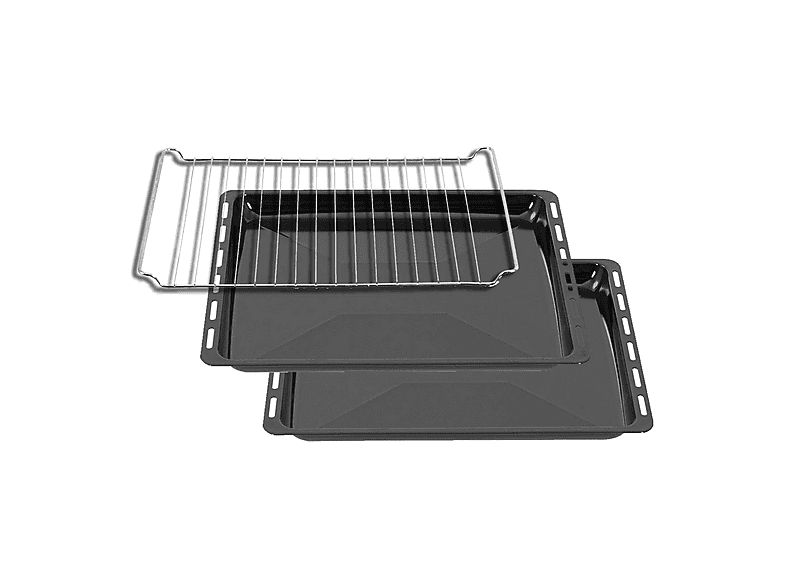 ICQN 45.5 x 37.5 x 3 cm, Backbleche & -Gitter Set, 2er Emaillierte ...