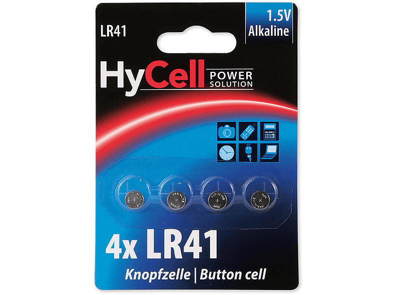 ANSMANN 1516-0025 HYCELL LR41 4ER LR41 Knopfzelle, Alkaline, 1.5 Volt ...