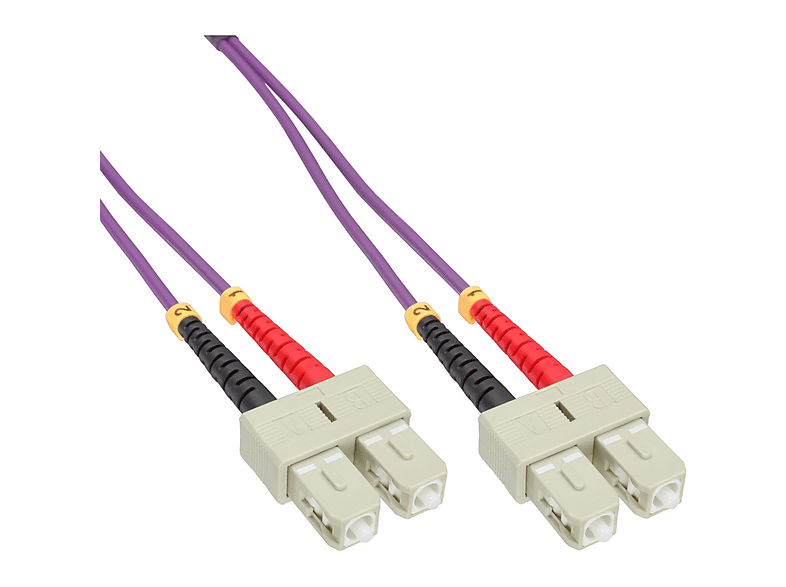 INLINE InLine® LWL Duplex Kabel, SC/SC, 50/125µm, OM4, 15m Kabel ...