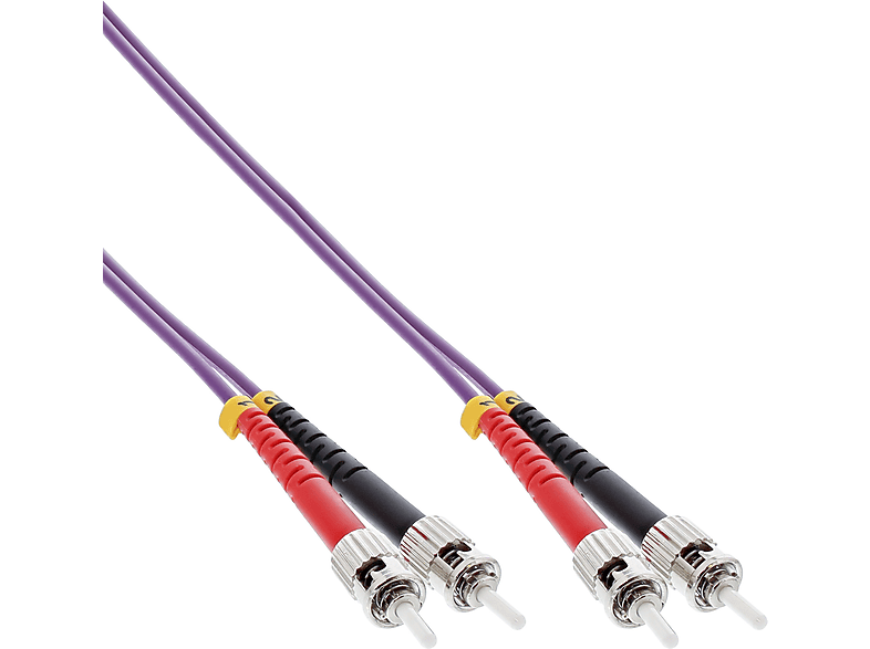 INLINE InLine® LWL Duplex Kabel, ST/ST, 50/125µm, OM4, 5m Kabel ...