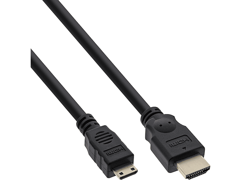 INLINE InLine® HDMI Mini Kabel, High Speed Cable, Stecker A auf C, verg ...