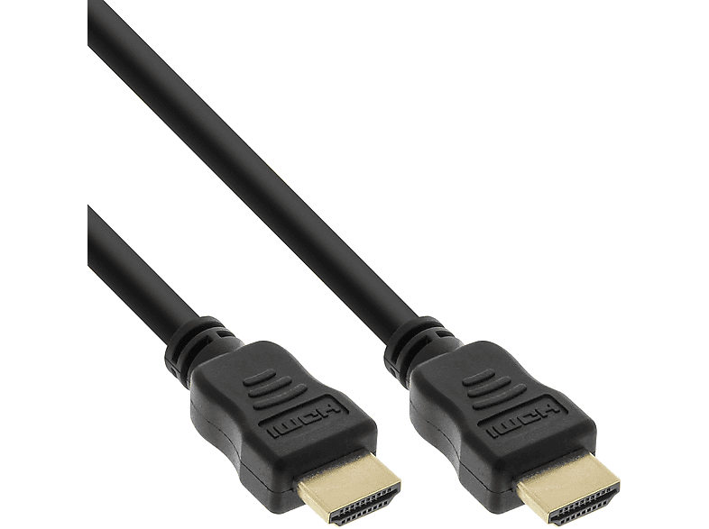 INLINE InLine® HDMI Kabel, HDMI-High Speed mit Ethernet, Premium, Stecker / Stecker, schwarz ...
