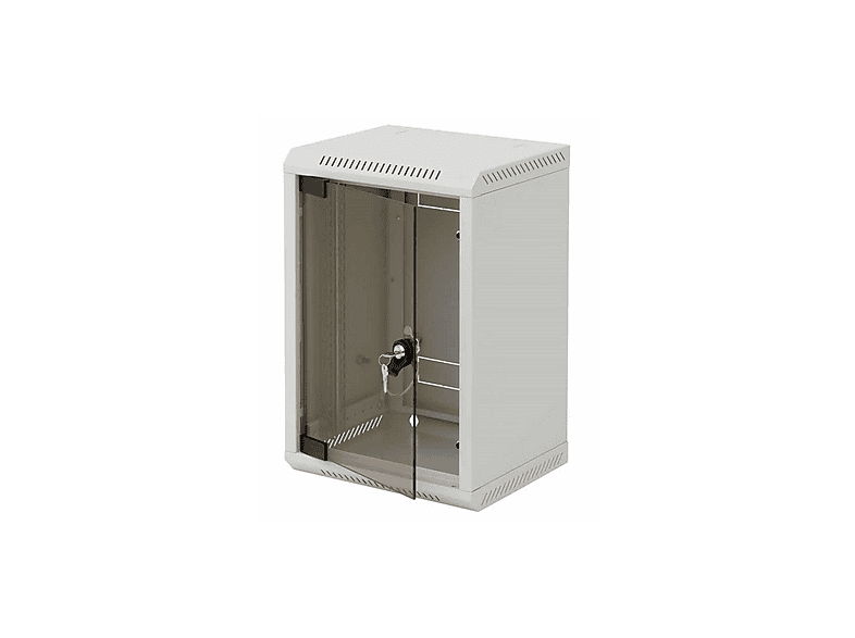 TRITON Triton RBA-06-AS3-CAX-C1 10 Wandschrank 6HE, Glastür, grau Netzwerk-Infrastruktur ...