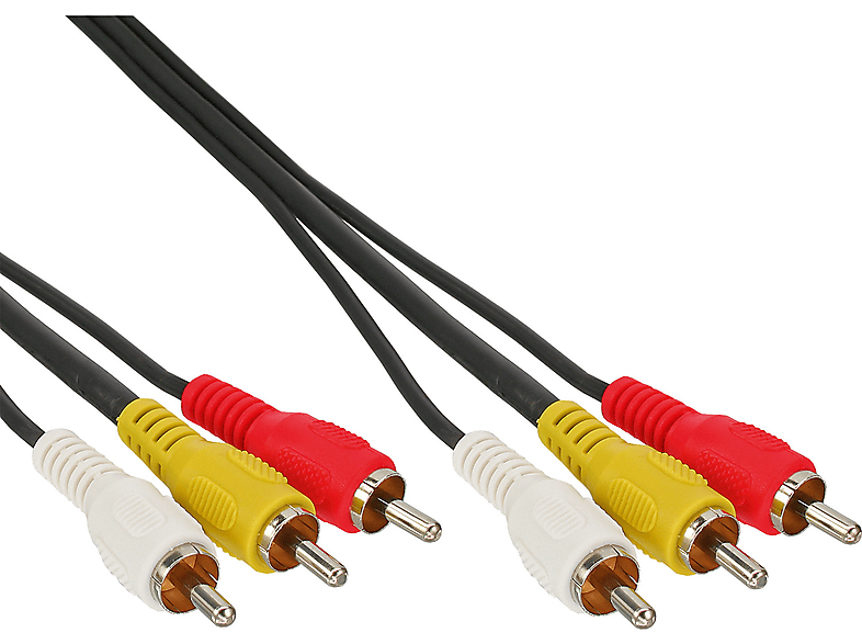 INLINE InLine® Cinch Kabel, Audio/Video 3x Cinch, Stecker / Stecker, 0 ...