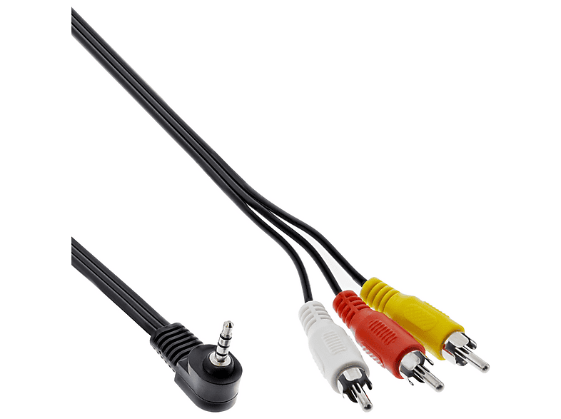 INLINE InLine® Audio/Video Kabel, 3,5mm 4pol Stecker auf 3x Cinch Kabel ...
