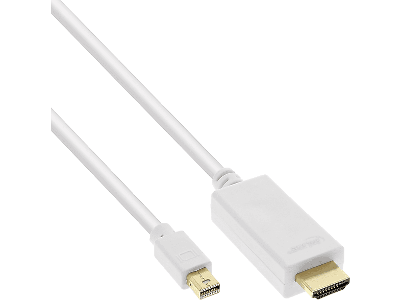 INLINE InLine® Mini DisplayPort zu HDMI Konverter Kabel mit Audio, 4K ...