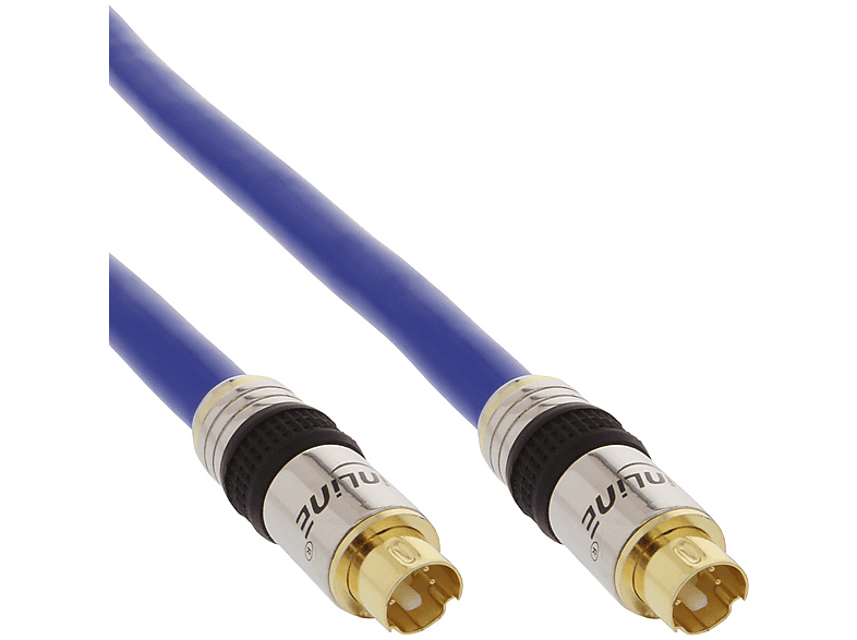 INLINE InLine® S-VHS Kabel, PREMIUM, vergoldete Stecker, 4pol mini DIN ...