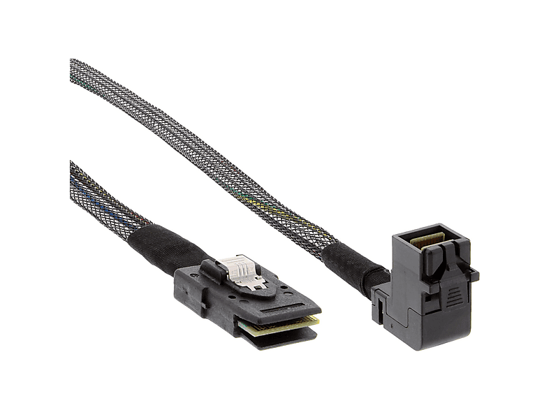 INLINE InLine® Mini-SAS HD Kabel, SFF-8643 gewinkelt zu SFF-8087, mit ...