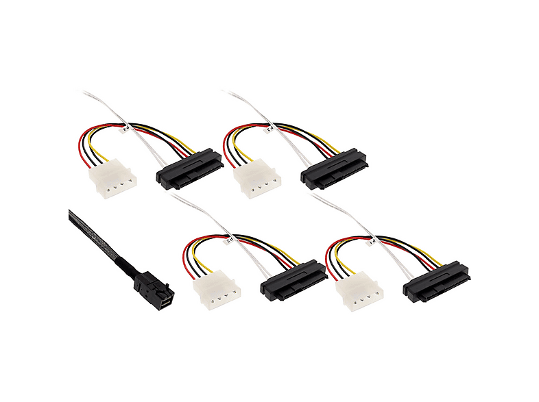 INLINE InLine® Mini SAS HD Kabel, SFF-8643 zu 4x SFF-8482 (29-pol ...