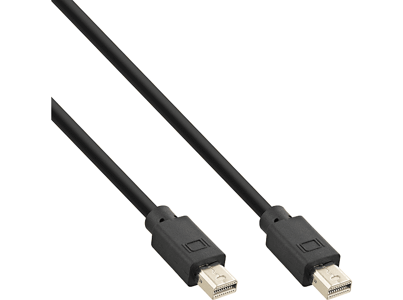 INLINE InLine® Mini DisplayPort 1.4 Kabel, Stecker / schwarz/gold, 2m ...
