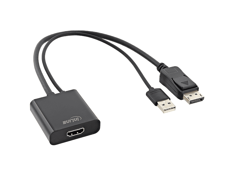 INLINE InLine® HDMI BU zu DisplayPort ST Konverter Kabel, 4K, schwarz ...