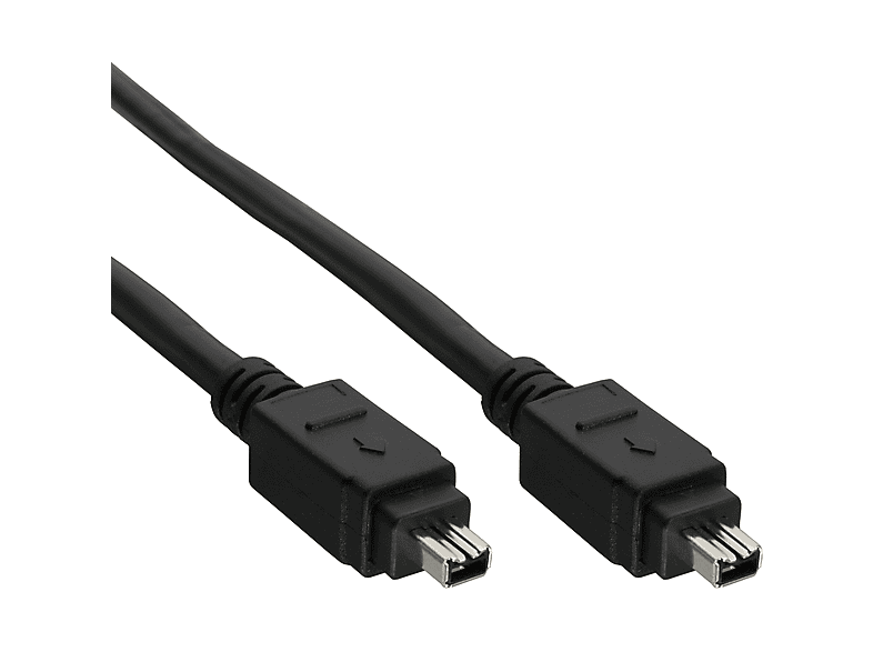 INLINE InLine® FireWire Kabel, IEEE1394 4pol Stecker / Stecker, schwarz ...