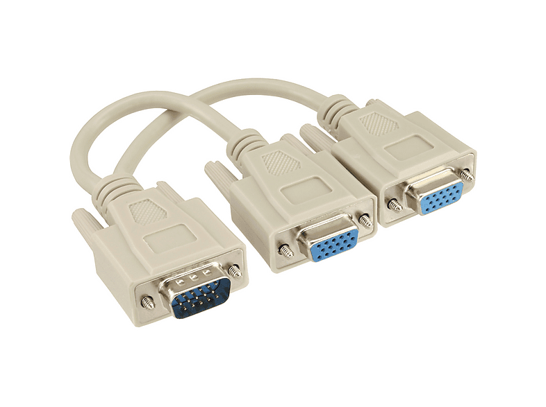 INLINE InLine® VGA Y-Adapterkabel, VGA Stecker auf 2x VGA Buchse Kabel ...
