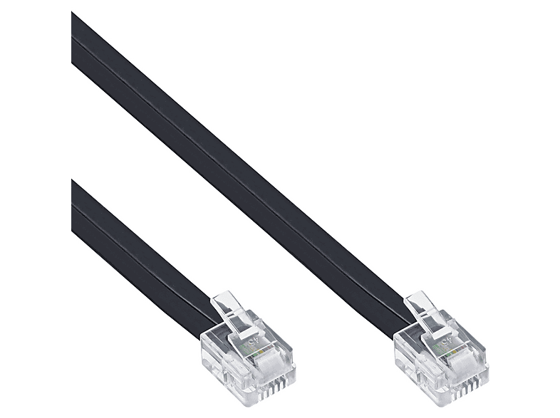 INLINE InLine® Modularkabel RJ11, Stecker / Stecker, 4adrig, 6P4C, 3m ...