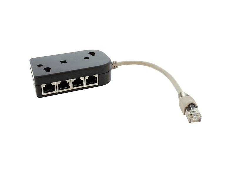 INLINE InLine® ISDN Verteiler, 8x RJ45 Buchse, 15cm Kabel, mit ...