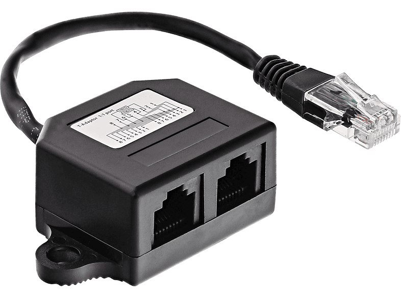 INLINE InLine® ISDN Verteiler, 2x RJ45 BU, 15cm Kabel, mit ...