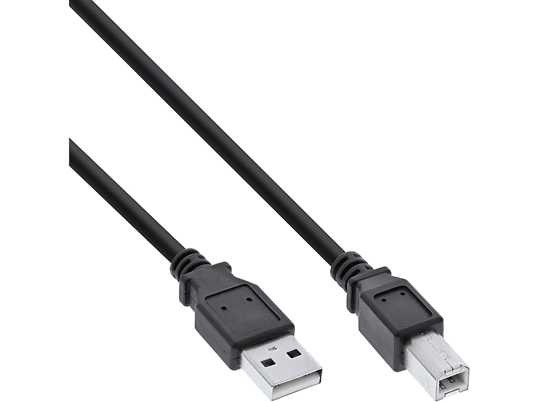INLINE InLine® USB 2.0 Kabel, A an B, schwarz, 2m Kabel USB & Lightning ...